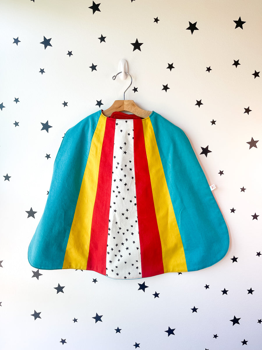 Red, Yellow, Turquoise Cape Set - The Lenny Cape – Kind Kid Squad